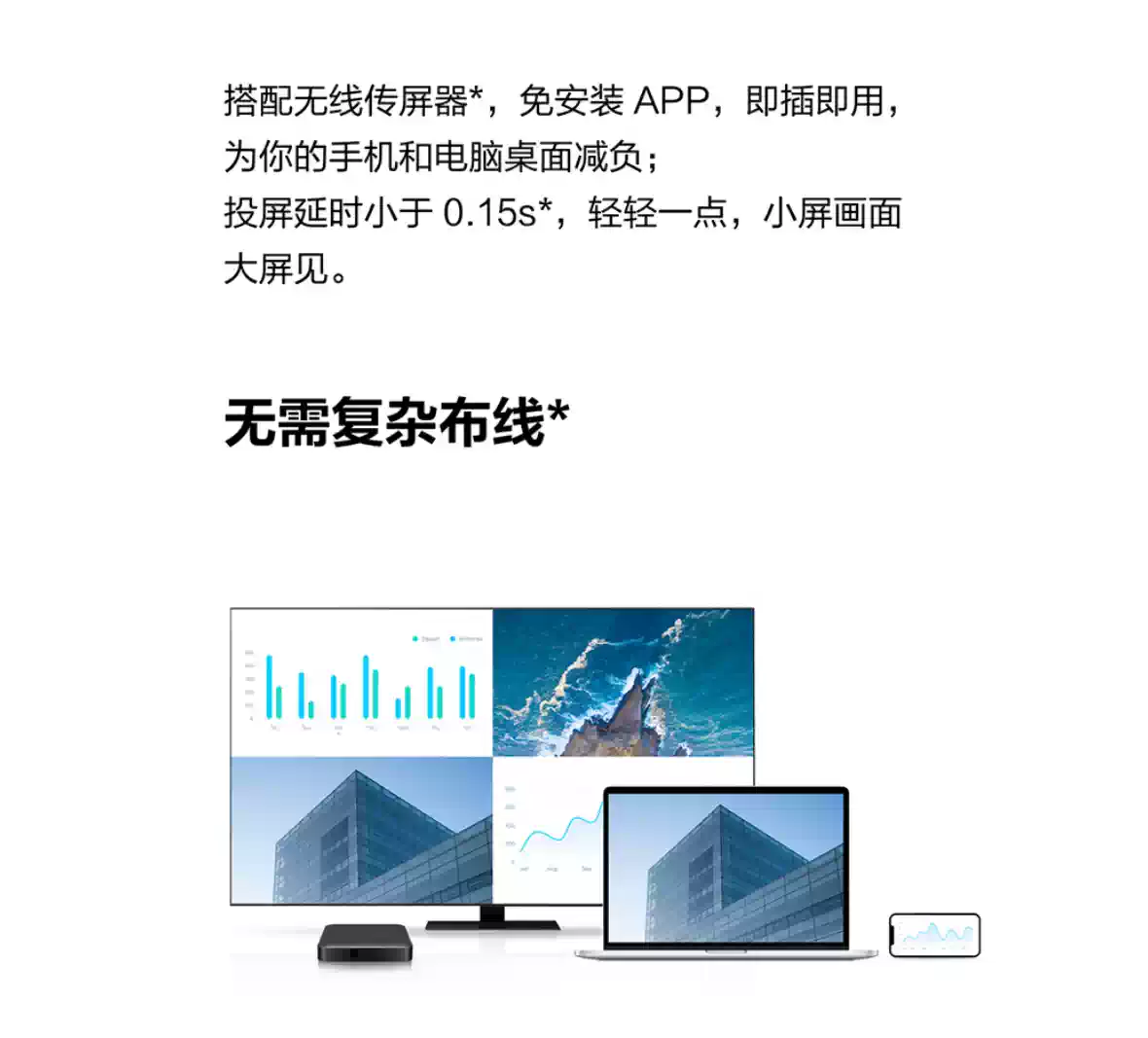 MAXHUB高清无线投屏器WB03新款WT15传屏盒配件 无线同屏器HDMI传输器材