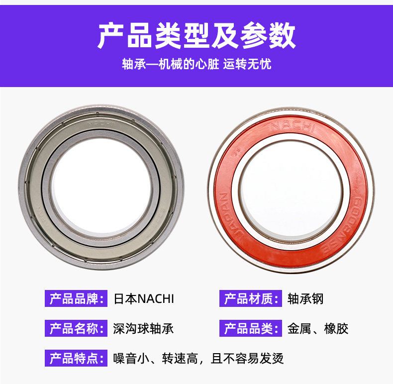 日本NACHI进口轴承6200 6201 6202 6203 6204 6205 ZZE 2NSE包邮-阿里巴巴
