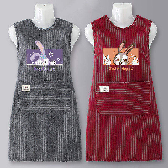 Vest-style apron for kitchen household pure cotton catering 2025 new ...