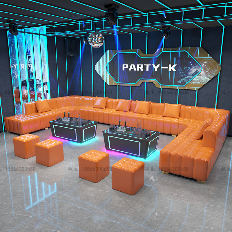 Ktv sofa, luxury coffee table, karaoke room, home theater, party booth ...