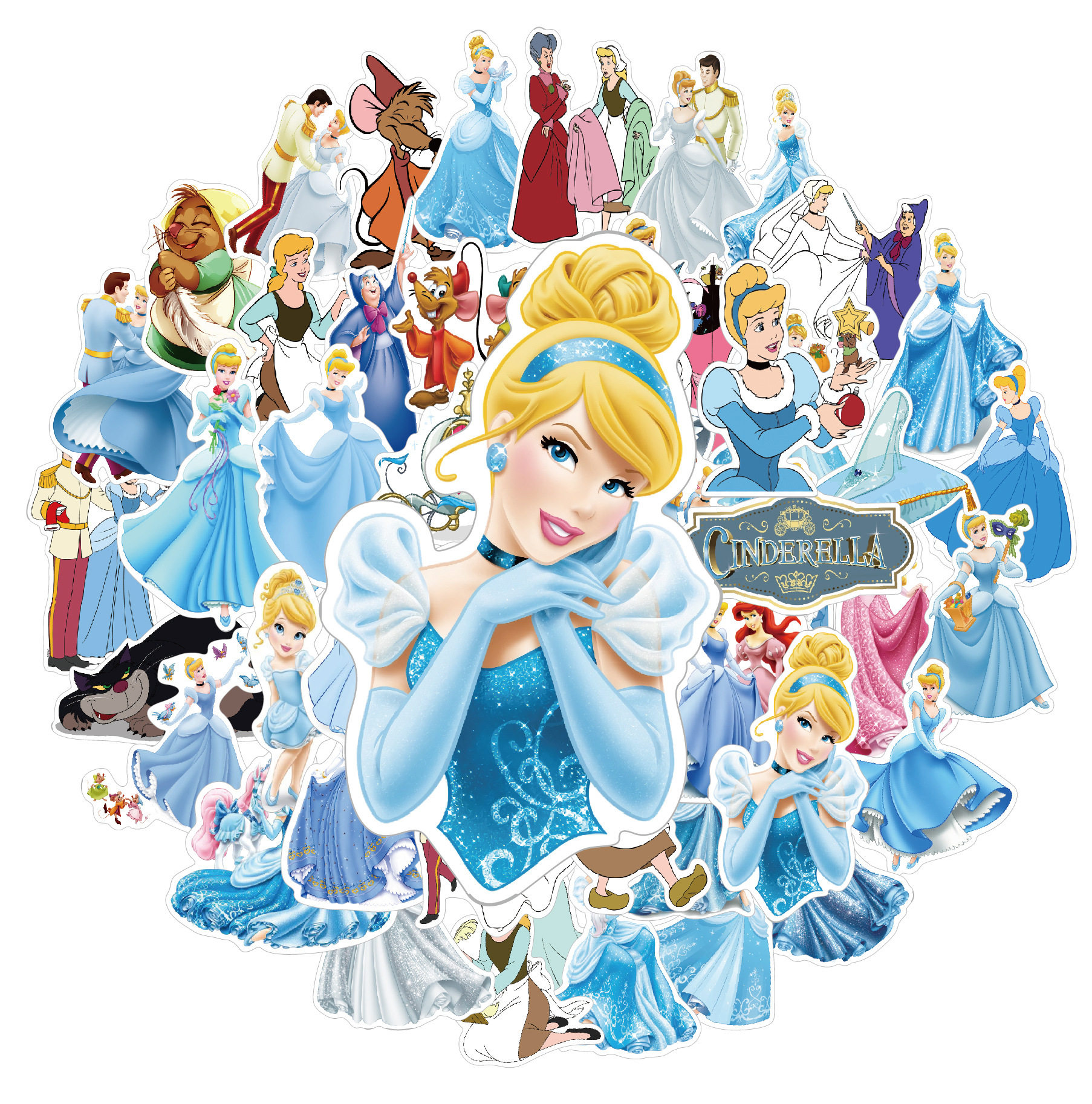 49 cute cinderella stickers are amazing! it can fit all luggage ...
