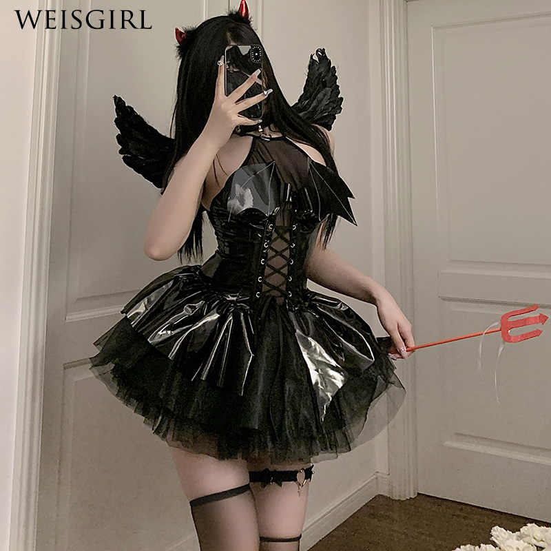 情趣内衣万圣节cos猫女制服诱惑兔女郎纯欲女仆小恶魔午夜女王装-Taobao