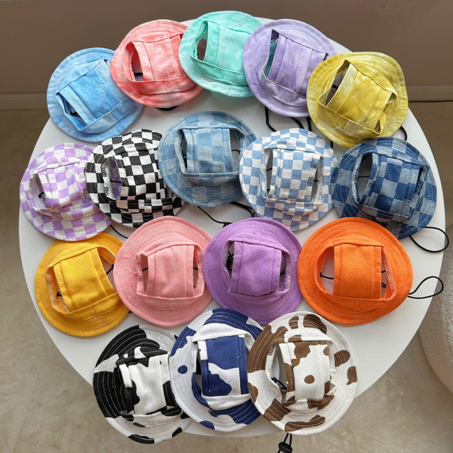 Cat summer sun protection hat Dewen cow leaking ear sun hat pet ...