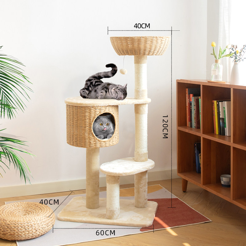 [USD 101.16] Nebro-Japanese sato crawl catwall cat tree one large ...