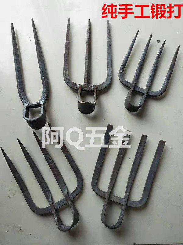 [USD 12.18] Forging agricultural tools, four-tooth rake, three-tooth ...