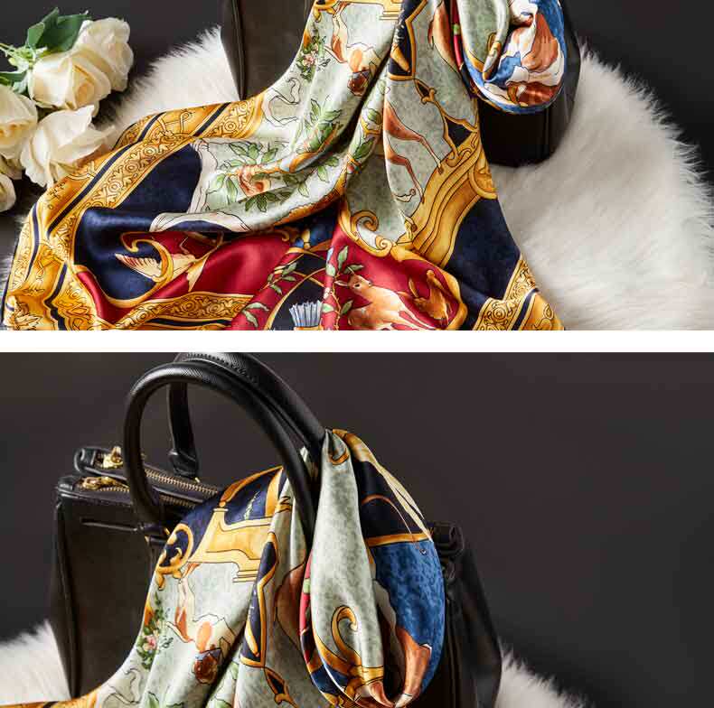 Silk Scarf Women's Spring and Summer High-end Scarf Gift Mother Large ...