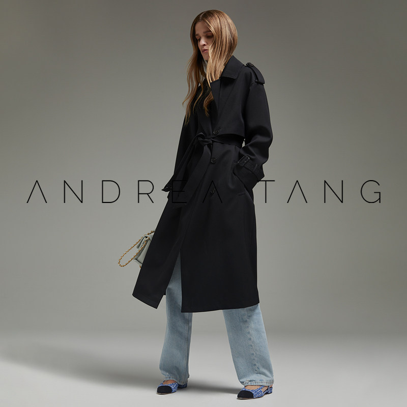 Andrea Tang风衣KRIS测评｜25年秋冬必入黑色战壕风衣，纯羊毛+大廓形显瘦又显高-风衣-淘宝好物网