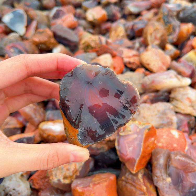 Natural south african agate rough stone 🔥 Ruddy texture, perfect choice ...
