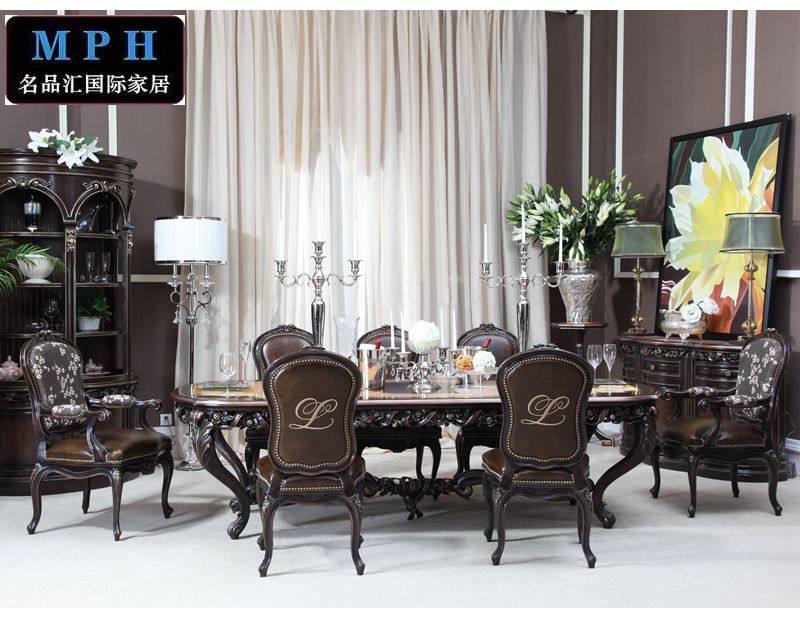 Lacasa Alexander Châu Âu Bàn Ăn Gỗ Chắc Chắn Pháp Khắc Dài Bàn Ăn Gỗ ...