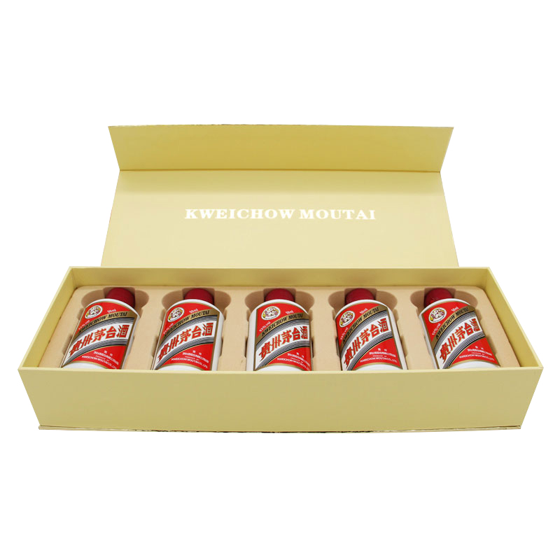贵州飞天茅台金色条盒53度50ml*5瓶：送礼必备，品味非凡的选择！-白酒-淘宝百科网