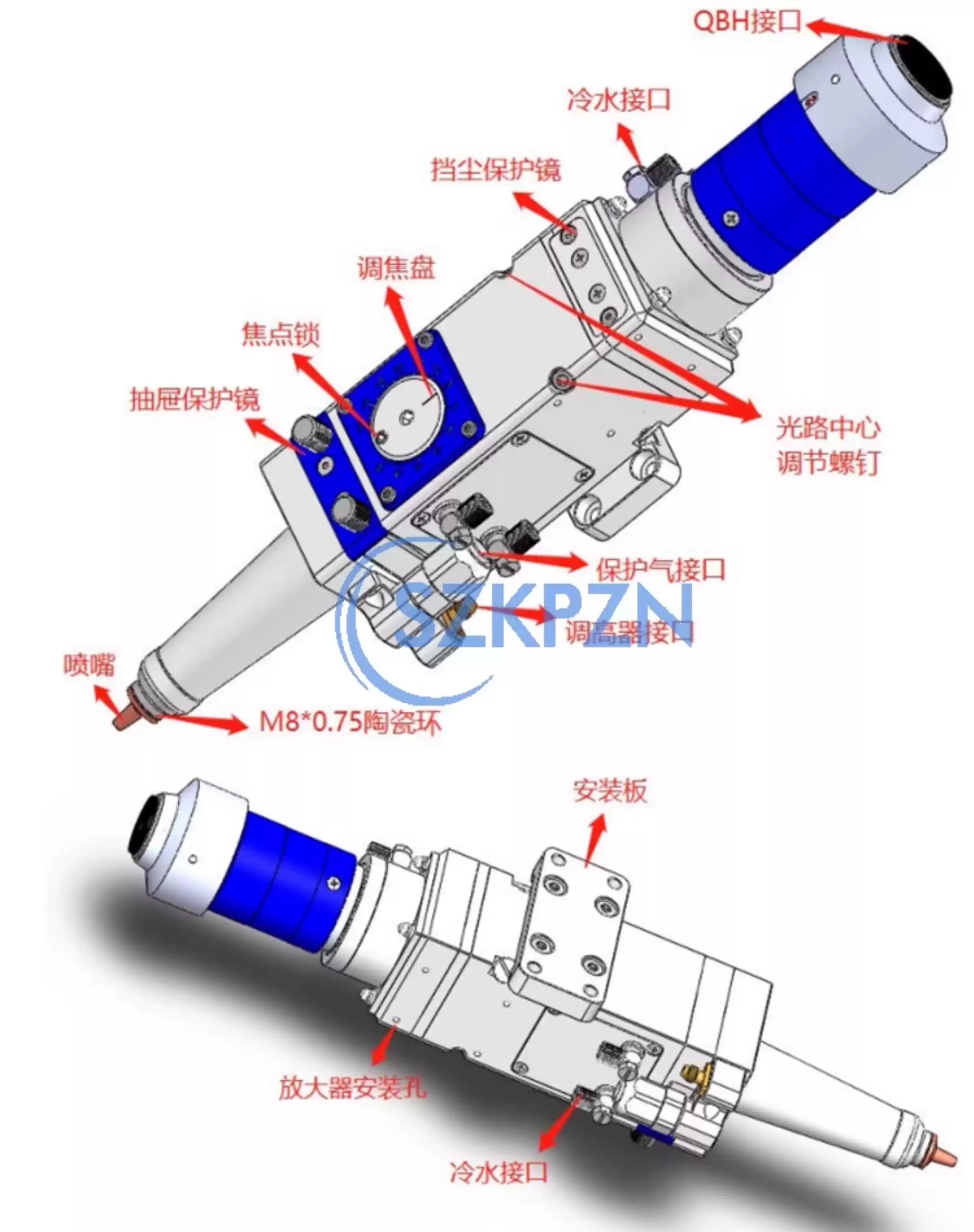 WSX萬順興光纖激光三維切割頭SW20A 機械手切割頭 切管機雷射頭