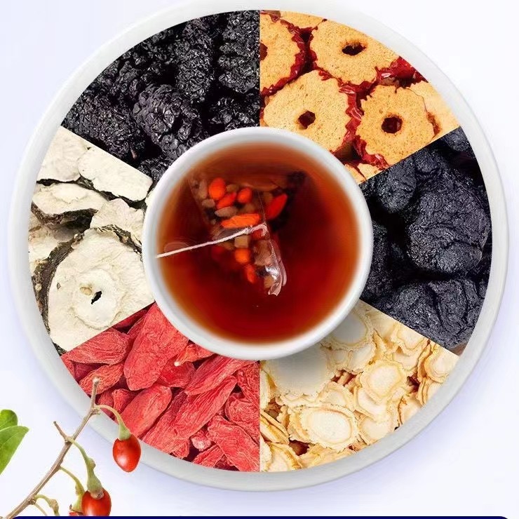 [USD 9.70] Ginseng five treasures tea men's long-lasting health eight ...