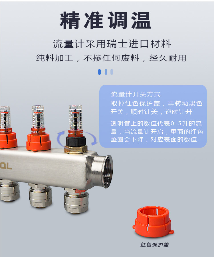 2-12 Loops Manifold With Pressure Gauge And Auto Air Vent Stainless ...