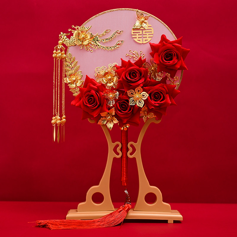 [USD 39.58] Ancient style fan Chinese style wedding hedge bridal fan ...