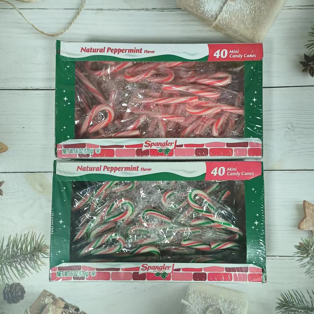 美国进口Spangler圣诞节Christmas礼盒拐杖糖candy cane零食糖果