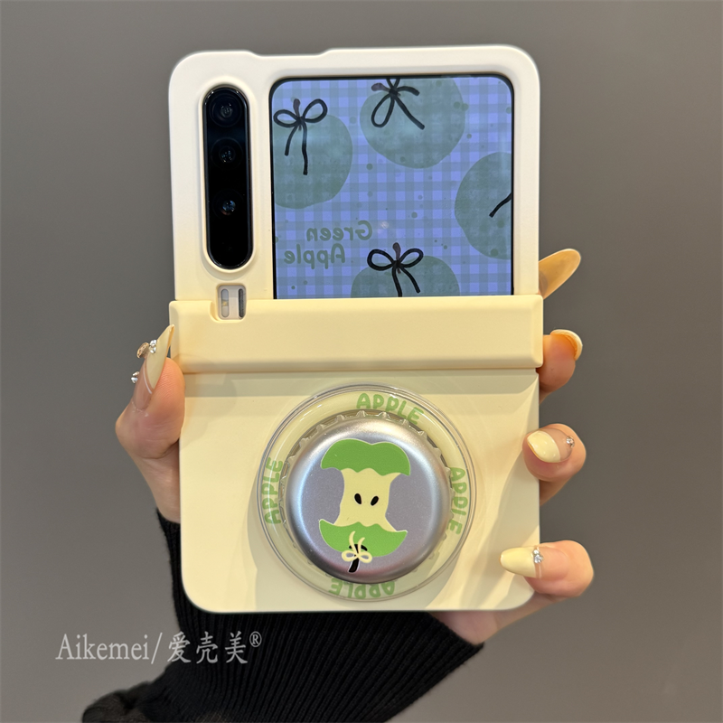 华为PuraX折叠屏手机Pocket2隐藏玩法大公开！苹果核+磁吸瓶盖=年度最萌搭配？！🤯-电话套-淘宝好物网