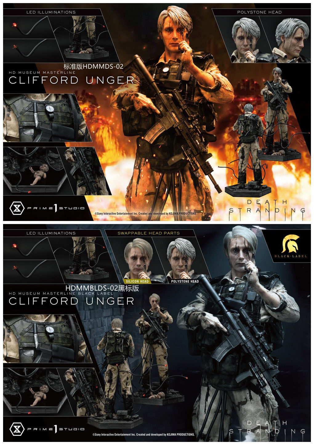 In stockp1s 1/2 death stranding clifford uncle statue hdmmds-02/blds-02 ...
