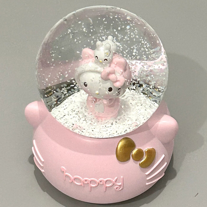 Hellokitty crystal ball snow music box: a new favorite for christmas ...