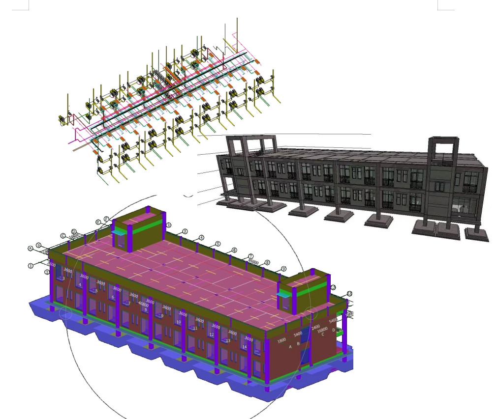广联达专用宿舍楼GTJ成品模型revit模型BIM模型含CAD图纸各省规则