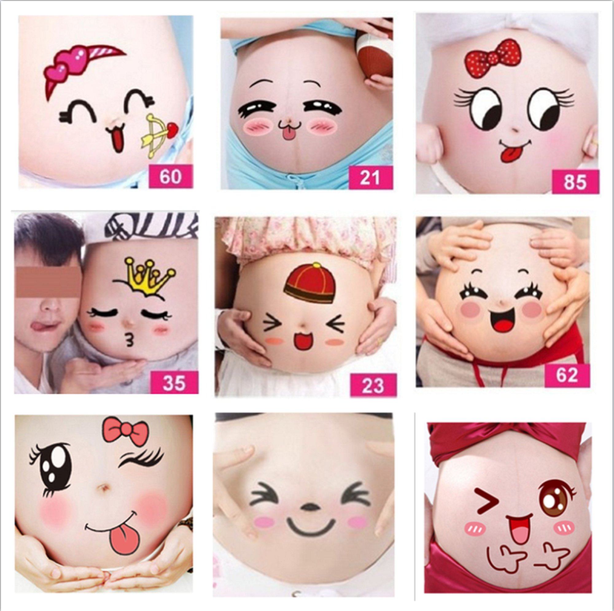 [USD 6.85] Pregnant pregnant woman belly sticker pregnant belly sticker ...