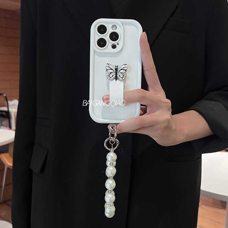 白色金刚砂蝴蝶指环扣手机壳：结构可靠性与人机工程的工程解构_手机保护套_淘宝数码网