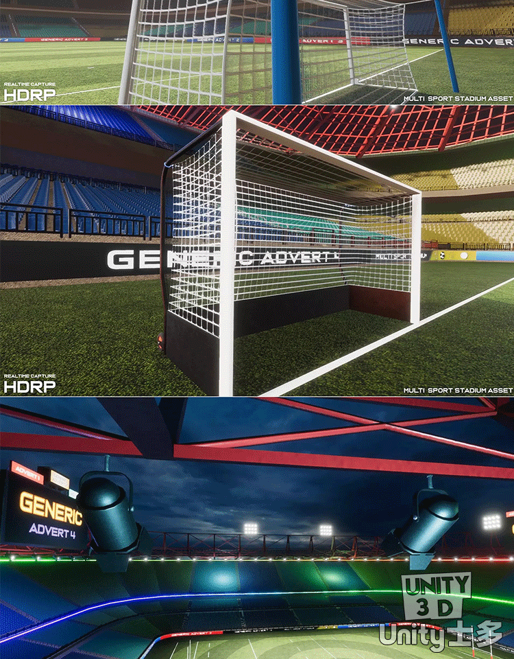 Unity露天足球场体育馆运动U3D场景模型Multi Sport Stadium 1.0 - 场景模型 - 绘图狗-设计灵感素材集散地
