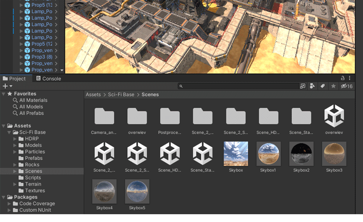 Unity3D科幻太空外星殖民地工业基地堡垒场景模型Sci-Fi base 1.1 - 场景模型 - 绘图狗-设计灵感素材集散地