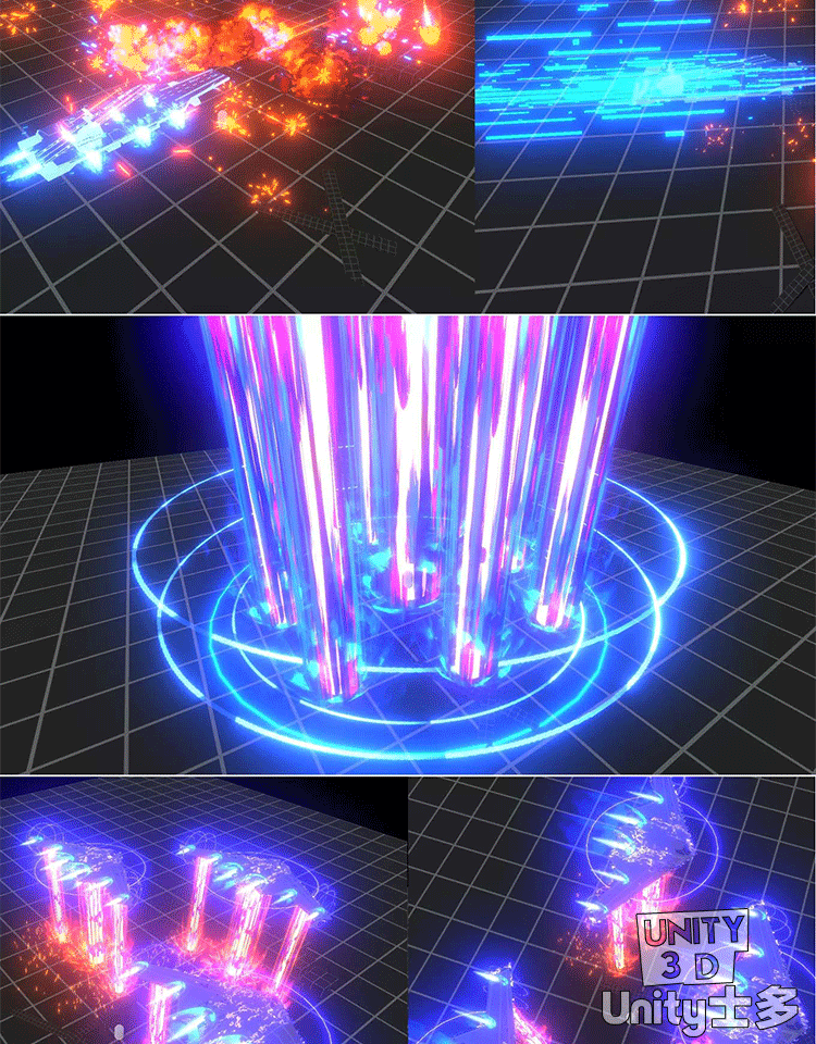 Unity魔法技能特效包爆炸100 Special Skills Effects Pack 22.5 - 粒子特效 - 绘图狗-设计灵感素材集散地