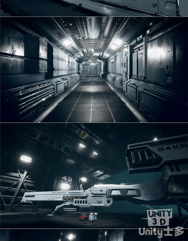 Unity科幻太空仓内部场景U3D控制室实验室Sci-Fi Facility Sector - 场景模型 - 绘图狗-设计灵感素材集散地