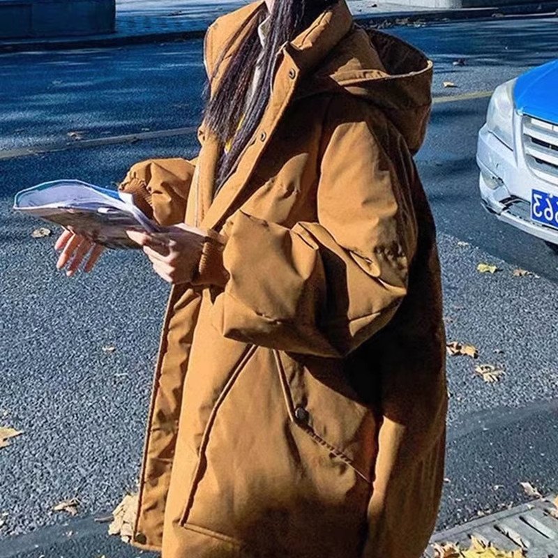 特大码300斤休闲连帽羽绒服男女秋冬款ins面包服棉服保暖棉衣外套-Taobao