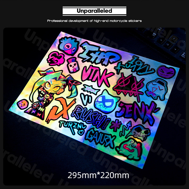 Jinx Car Sticker Small Explosion Zuan Graffiti Night Hero Decorative ...