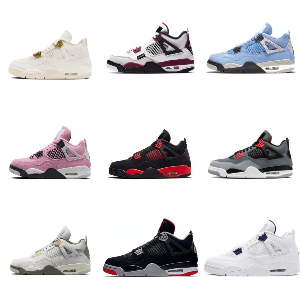 2025新款AJ4猛龙鼠尾草灰绿配色来了！这双AJ4乔4猛龙女男同款高帮鞋，真的美到犯规！-高帮鞋-淘宝好物网