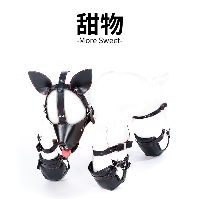 k9狗奴爬行套装sm头套调教道具束缚惩罚另类情趣羞耻下体玩具项圈