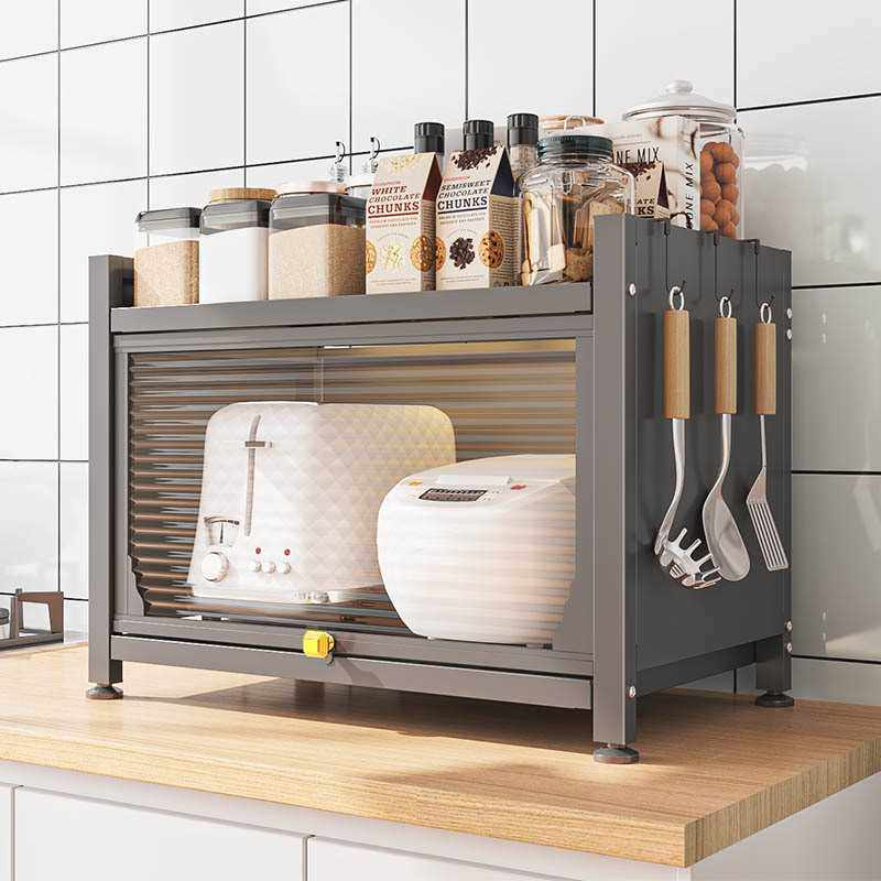 Kitchen Countertop Storage Cabinet Condiment Rack Microwave-Taobao