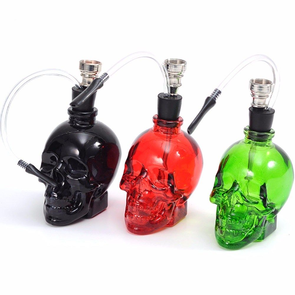 Portable Hookahs Skull Head Smoking Hookah Glass Pipes Ciga评价 - 淘宝网