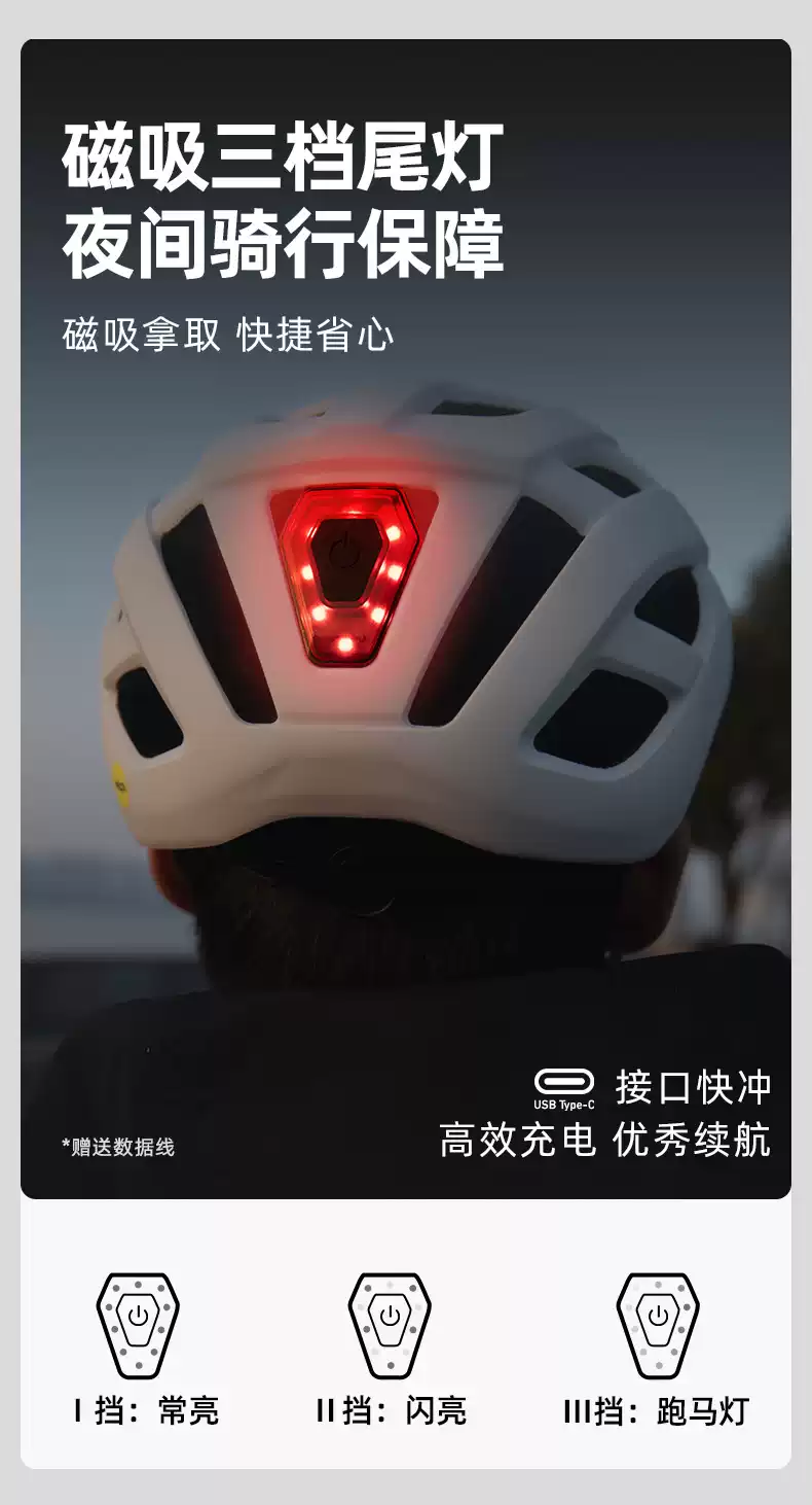 P2R变色磁吸风镜骑行头盔 支持MIPS系统 自行车通勤头盔 230克轻量设计