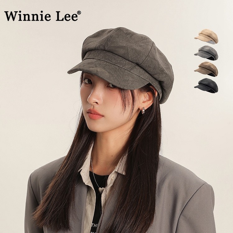 Winnie Lee春秋季贝雷帽2025爆款显脸小帽子日系复古鸭舌八角帽女