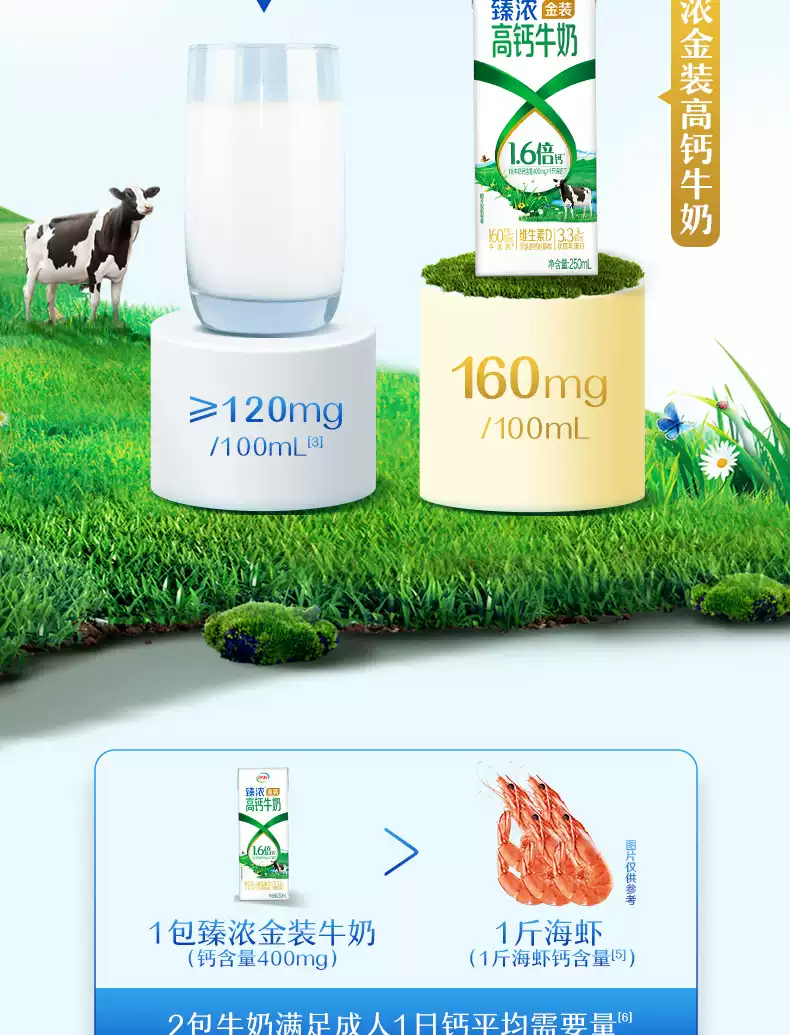 12月伊利臻浓金装高钙牛奶250ml*10/16盒整箱老人儿童营养早餐奶-Taobao