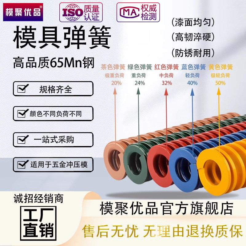 模具弹簧中的65Mn弹簧为何被称为“黄弹簧”？它的优势是什么？-弹簧-淘宝好物网