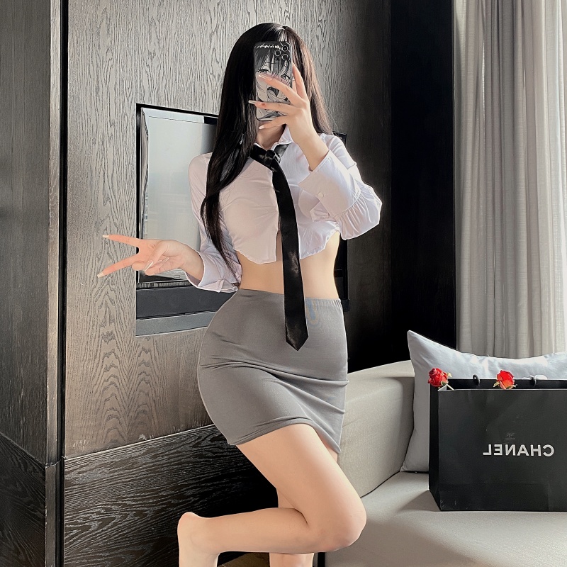 情趣睡衣服2024新款性感女內衣OL祕書裝角色扮演制服誘惑激情戰袍-Taobao