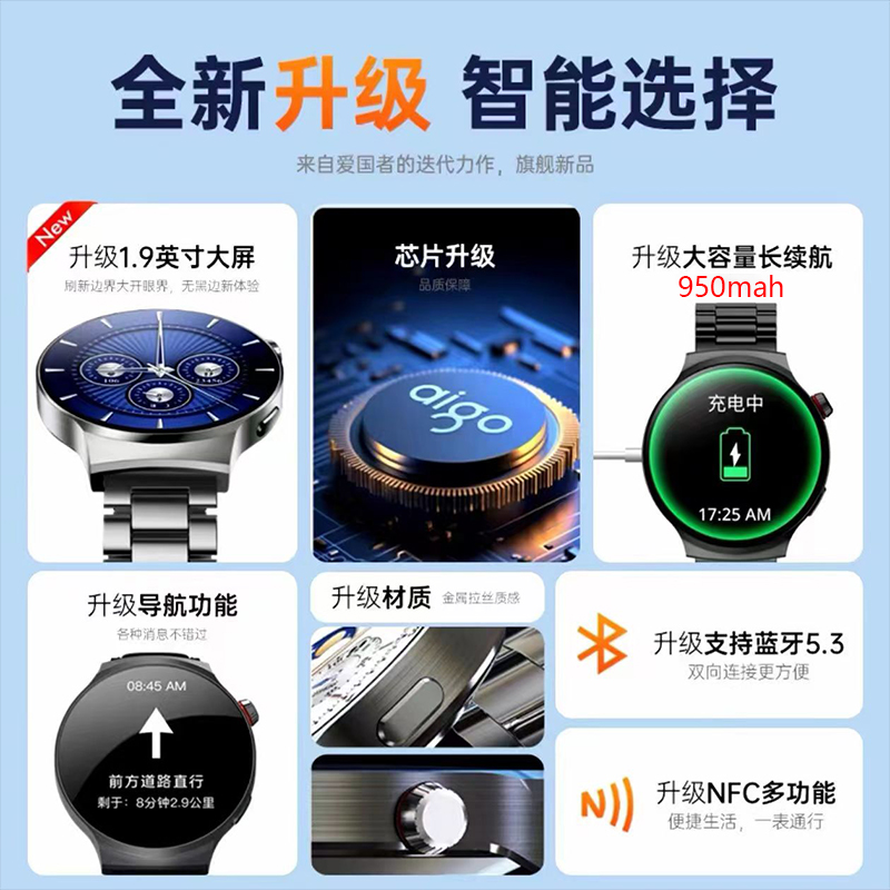 Aigo爱国者V8智能手表有哪些核心功能？值得入手吗？_数码电子_淘宝数码网