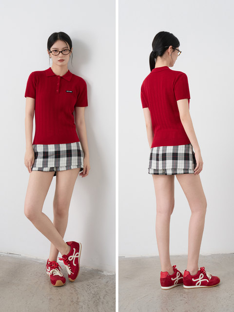 Li Yunuo MPBY Smart Girls' School French Retro POLO Collar Pullover ...