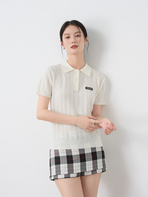 Li Yunuo MPBY Smart Girls' School French Retro POLO Collar Pullover ...