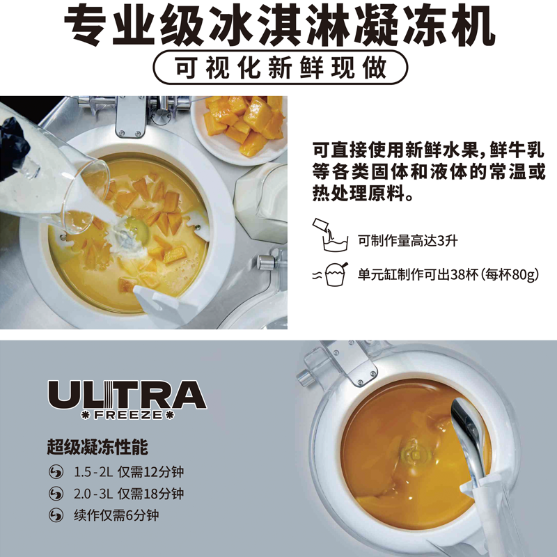 🔥爆款茶饮店都在用的冰淇淋花车！Miles牧高意式Gelato机测评｜出餐快到飞起，回头客狂增秘诀大公开！🍦🚀-商用冰淇淋-淘宝好物网