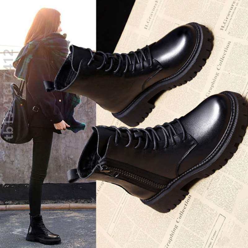 靴子女靴2022爆款短靴女鞋秋冬新款小碼靴英倫馬丁313233風厚底-Taobao