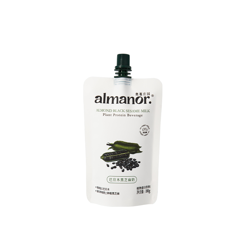 【U先试用】almanor 奥蔓庄园巴旦木黑芝麻奶黑豆奶饮品营养早餐
