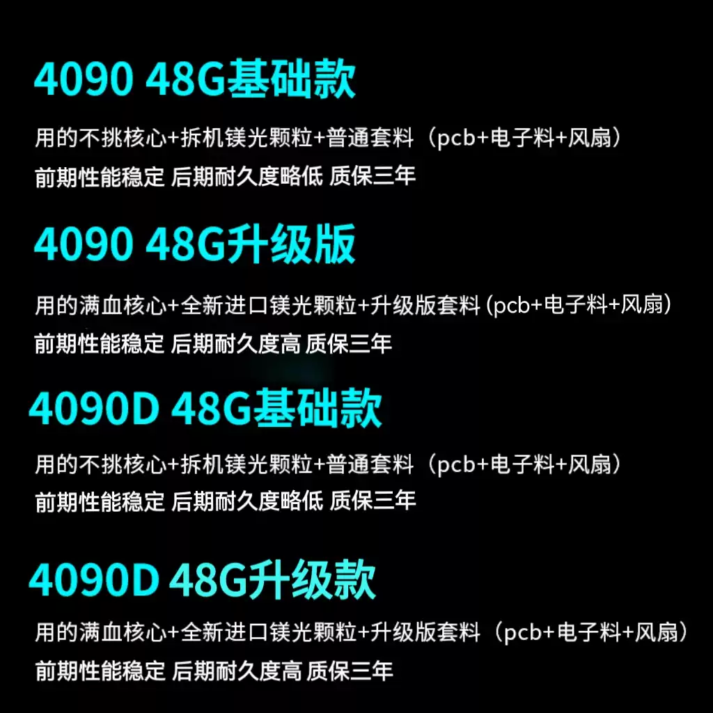 全新英伟达4090 48G显存涡轮双宽图形深度学习DeepSeek大模型显卡-Taobao