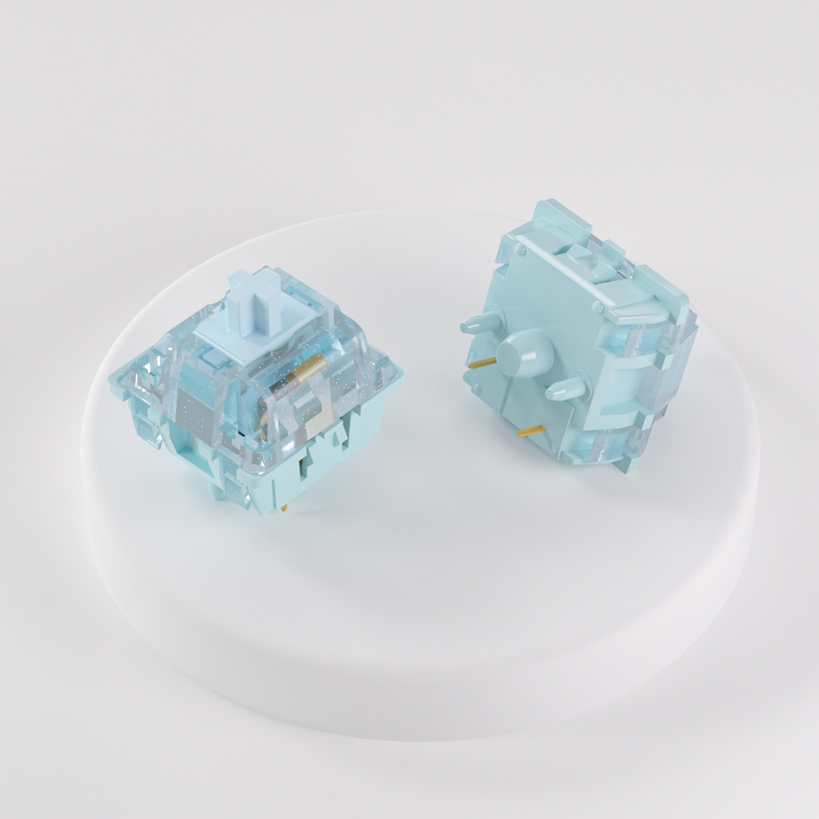 Taibo blue silent axis customized key axis blue glitter mechanical ...