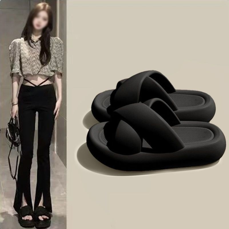 赵露思同款拖鞋女踩屎感夏季ins外穿防滑加厚底超软EVA凉拖鞋百搭-Taobao