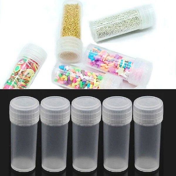 20Pcs/set 5ml Plastic Bottle Sample Jar Small Barrel Vials